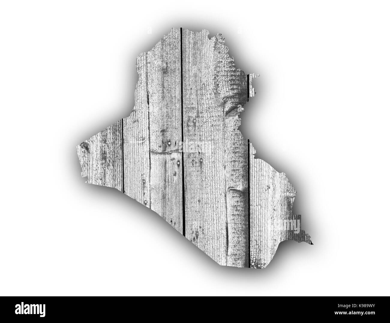 Iraq map isolated on Black and White Stock Photos & Images - Alamy