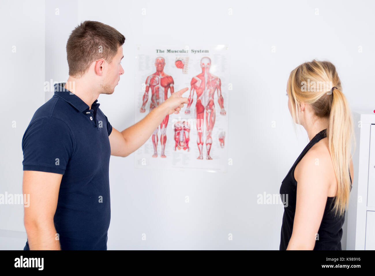 A male physio therapist and woman helping patient Stock Photo - Alamy