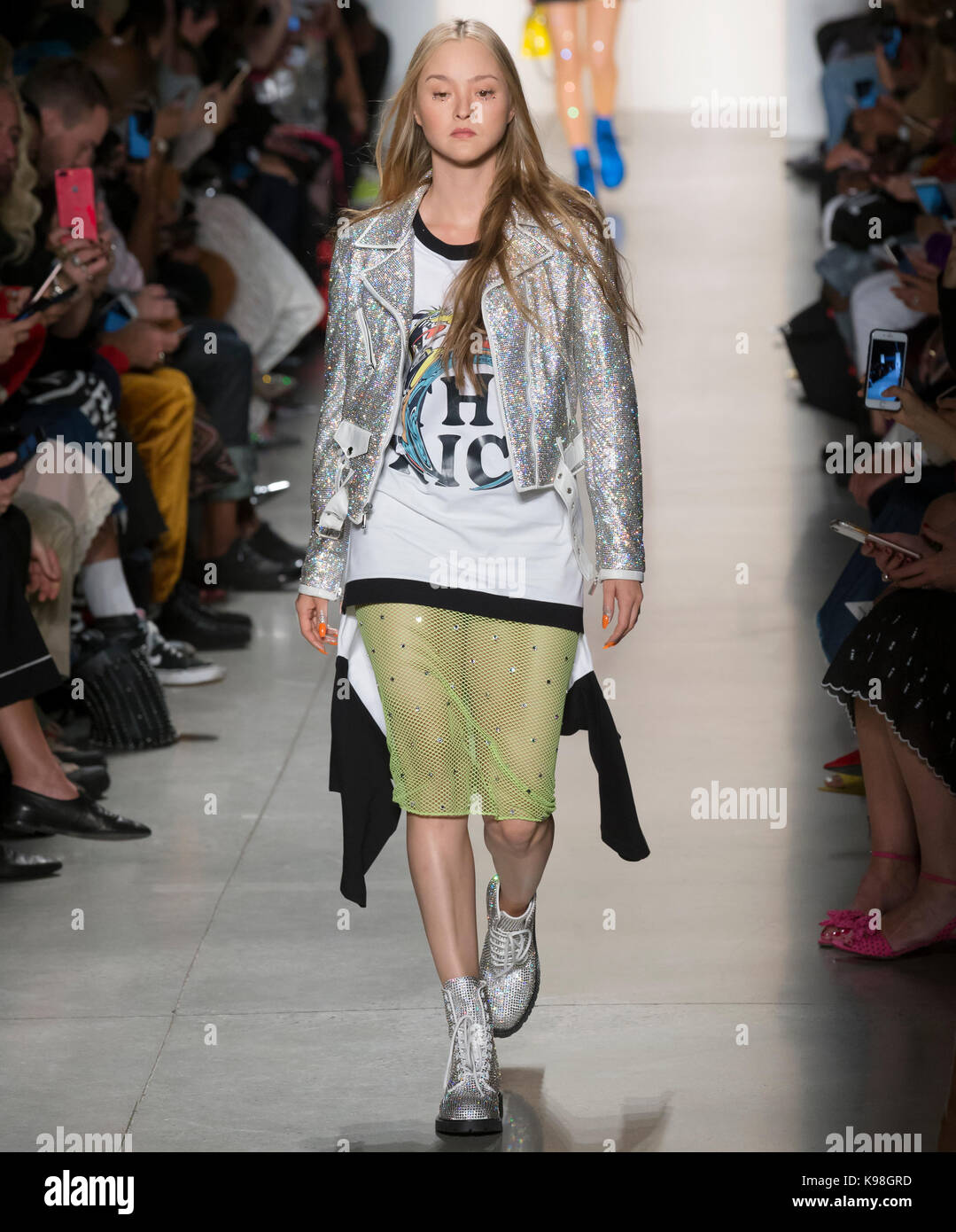 NEW YORK, NY - September 08, 2017: Devon Aoki walks the runway at the ...