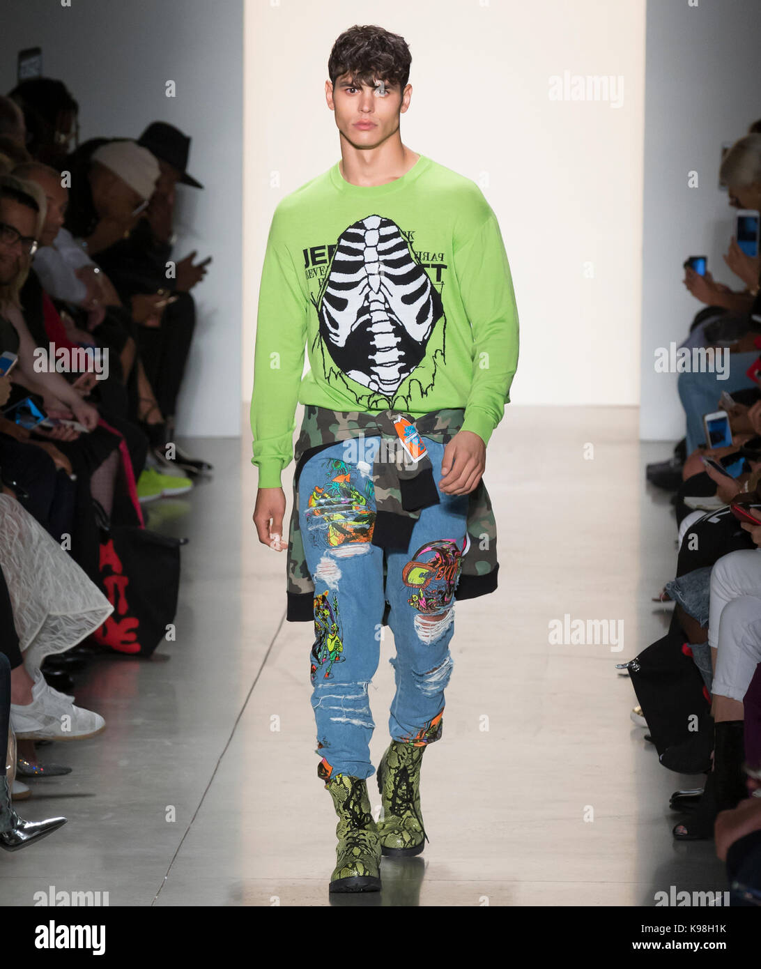 NEW YORK, NY - September 08, 2017: Christopher George walks the runway ...