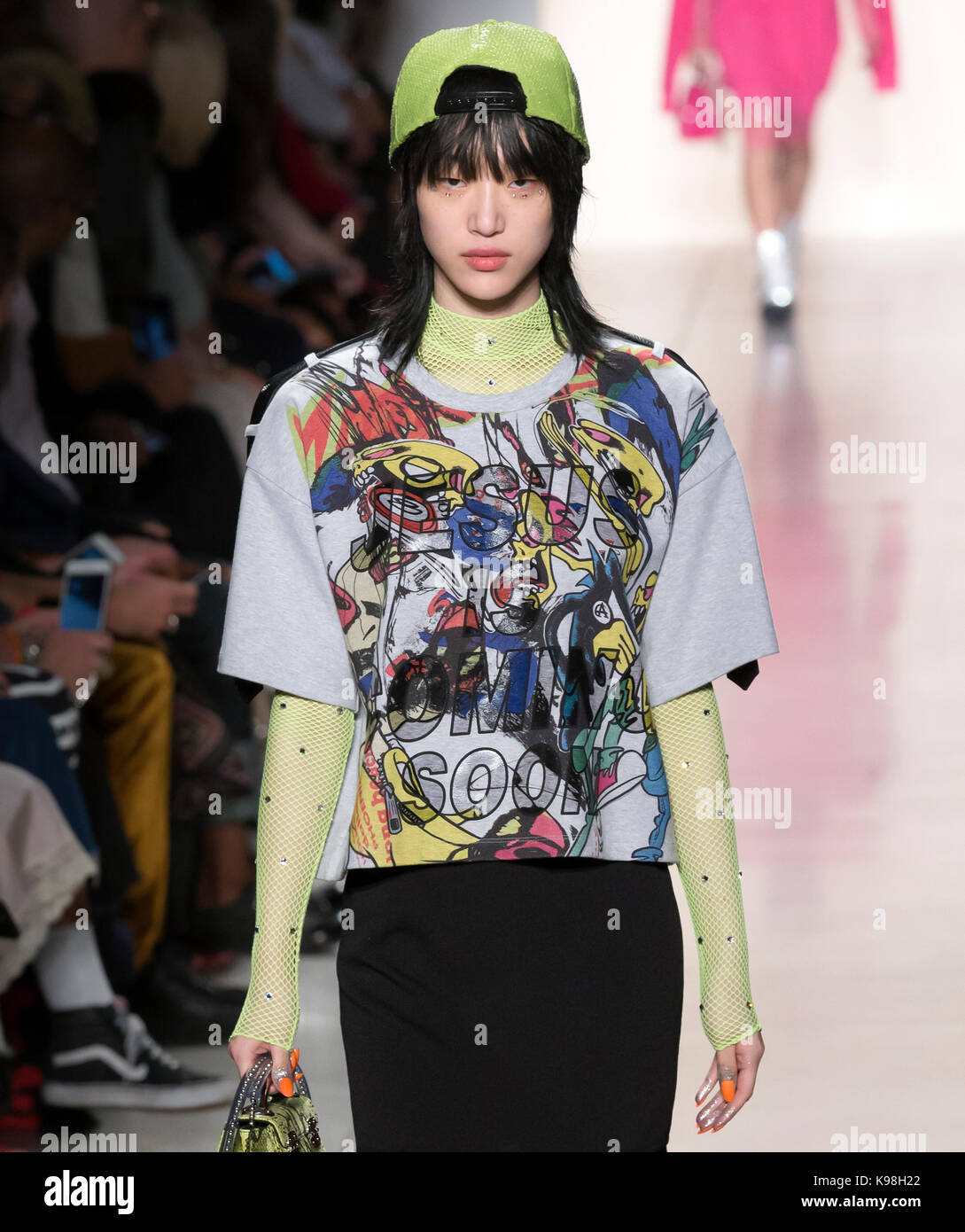 NEW YORK, NY - September 08, 2017: Sora Choi walks the runway at the ...