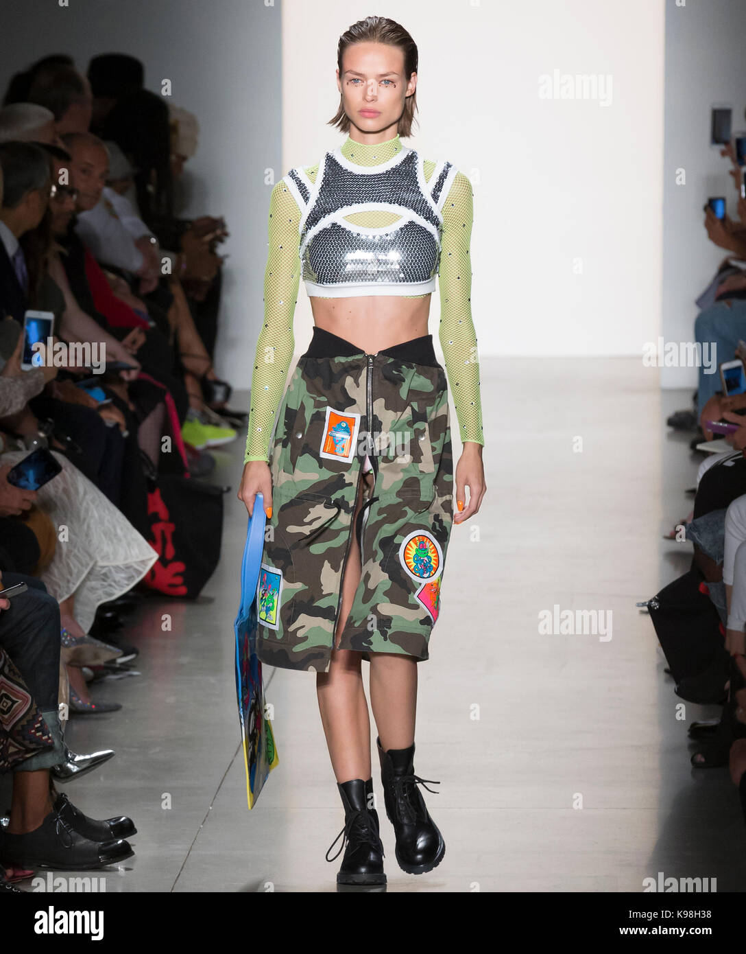 NEW YORK, NY - September 08, 2017: Birgit Kos walks the runway at the ...