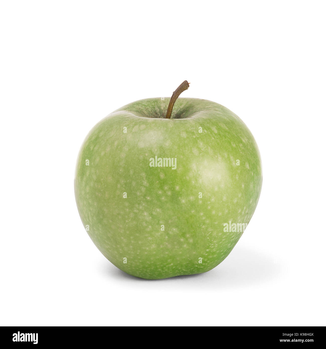 one green apple isolated on a white background clipping path Stock ...