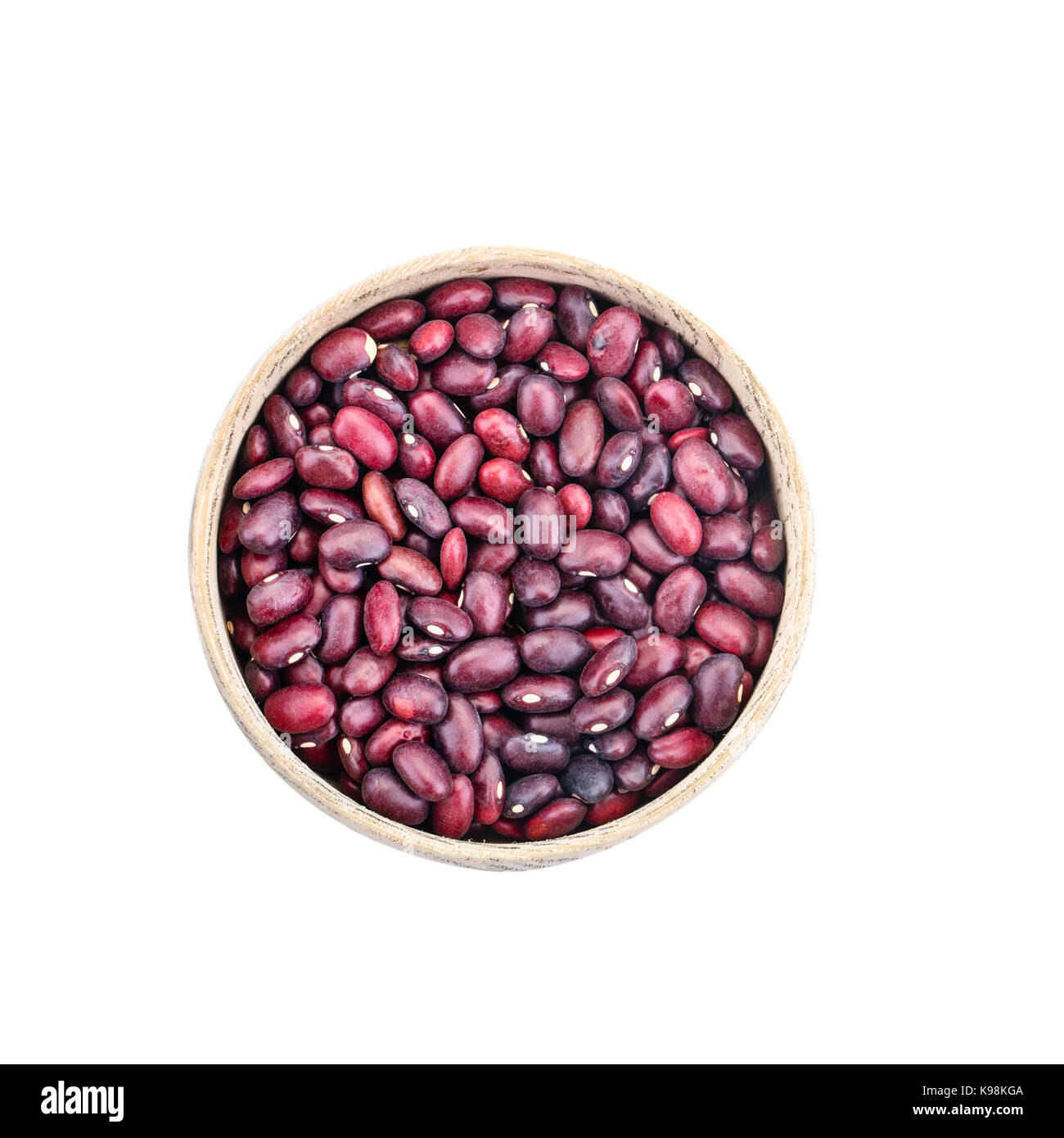 A plate of beans on white background Stock Photo - Alamy