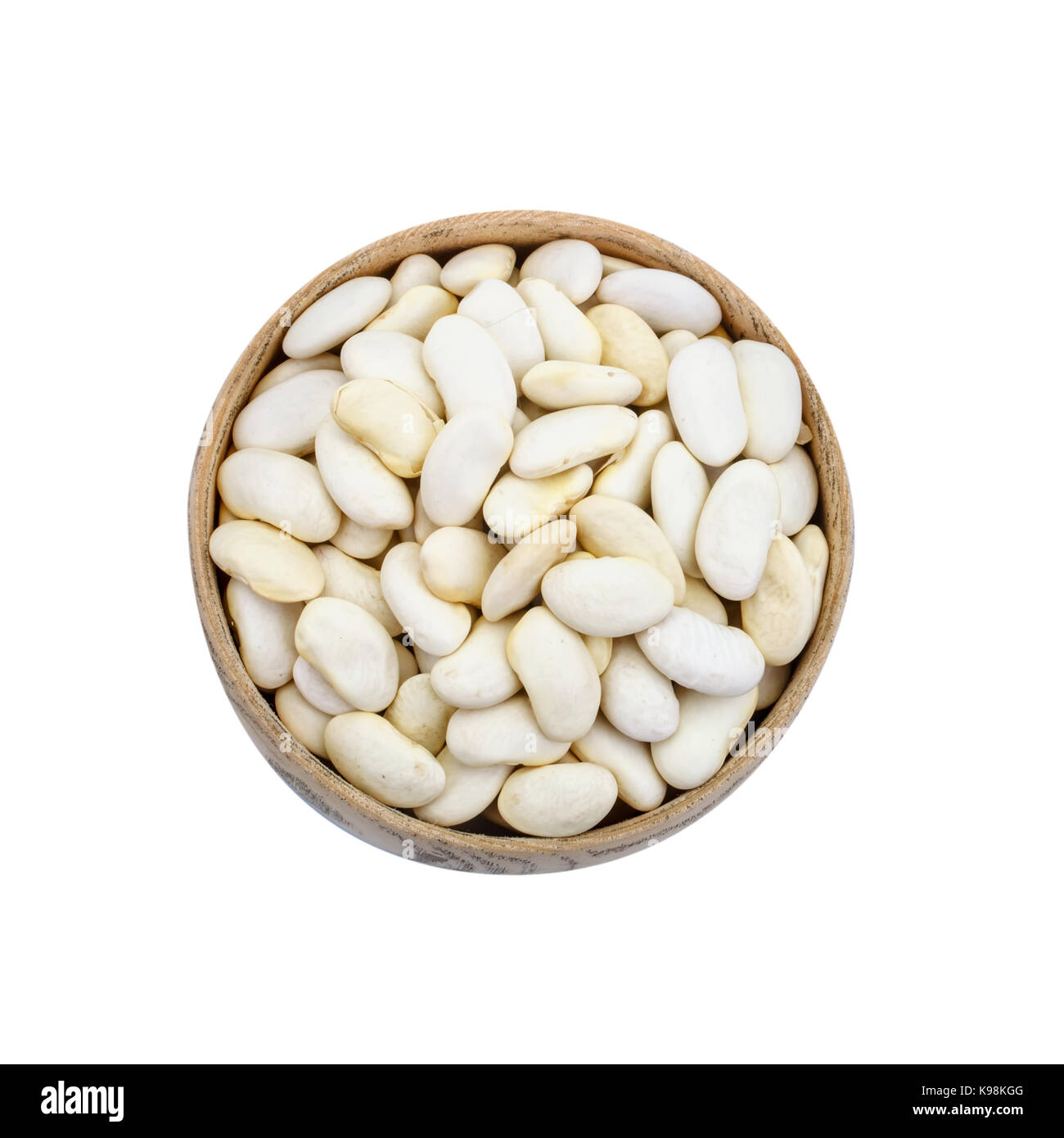 A plate of beans on white background Stock Photo - Alamy