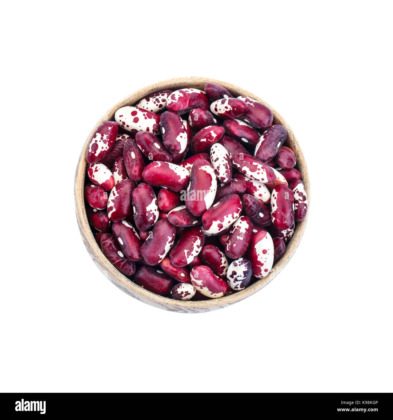 A plate of beans on white background Stock Photo - Alamy