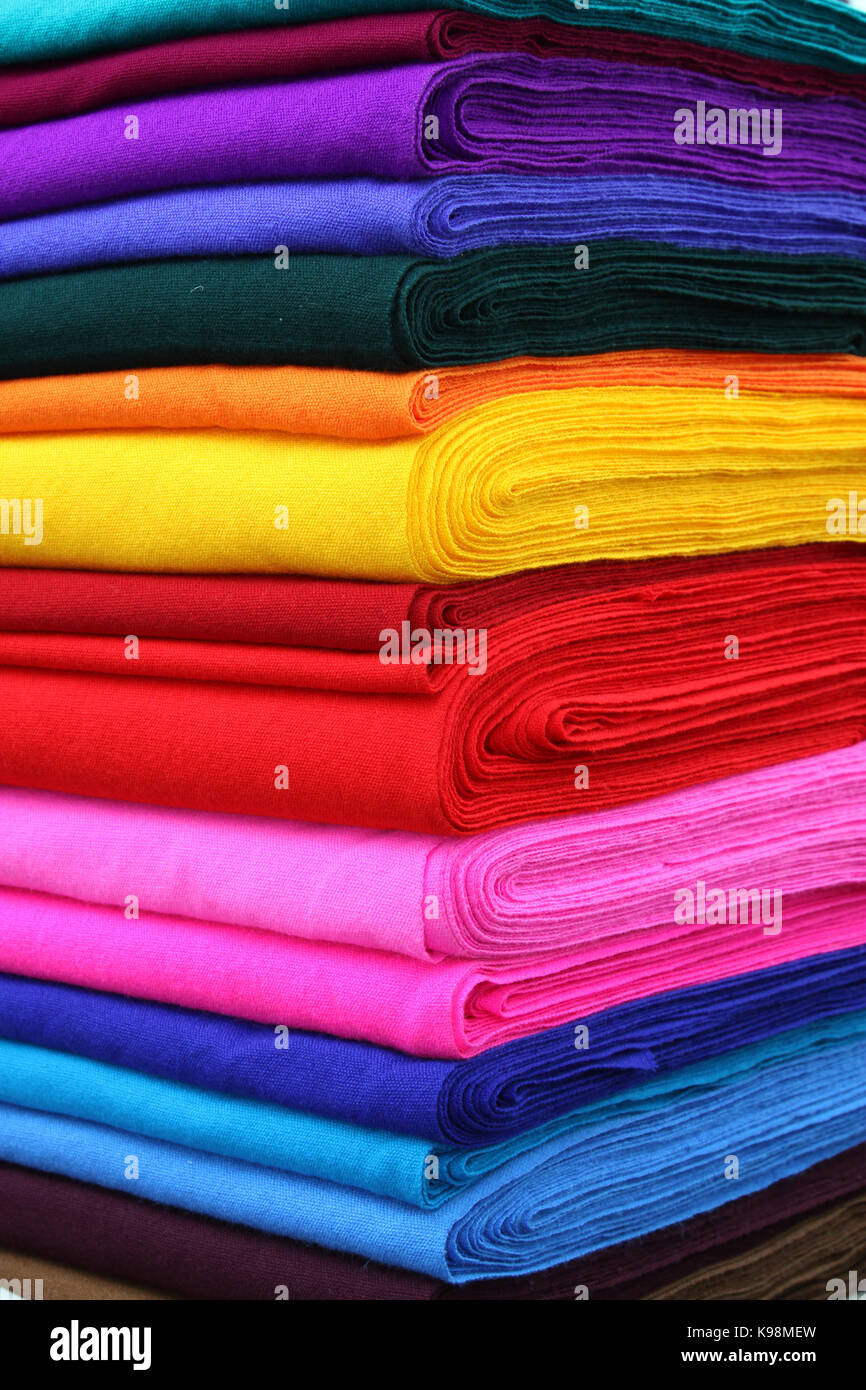 Indian fabric rolled up hi-res stock photography and images - Alamy