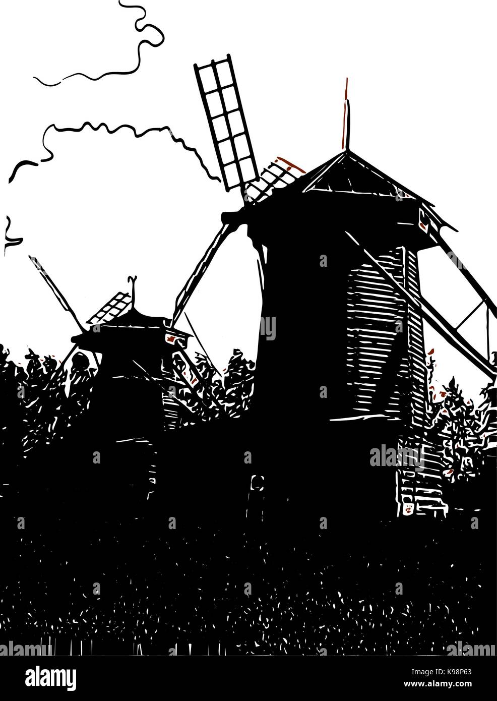 Engraving of architecture Stock Vector Images - Alamy