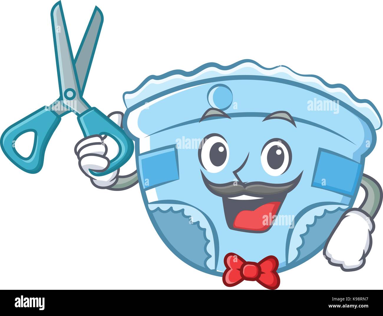 Barber baby diaper character cartoon Stock Vector Image & Art - Alamy