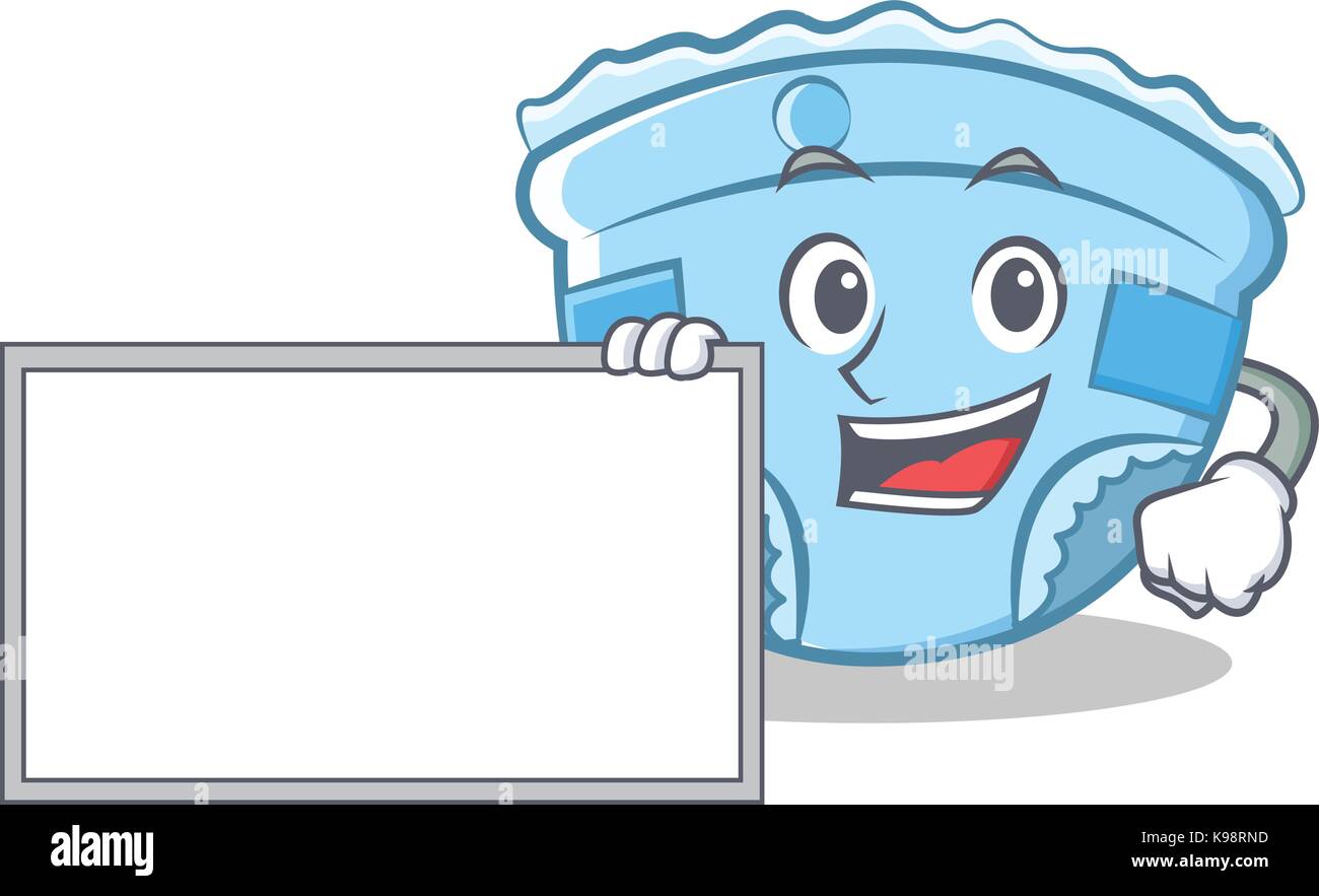 With board baby diaper character cartoon Stock Vector Image & Art - Alamy