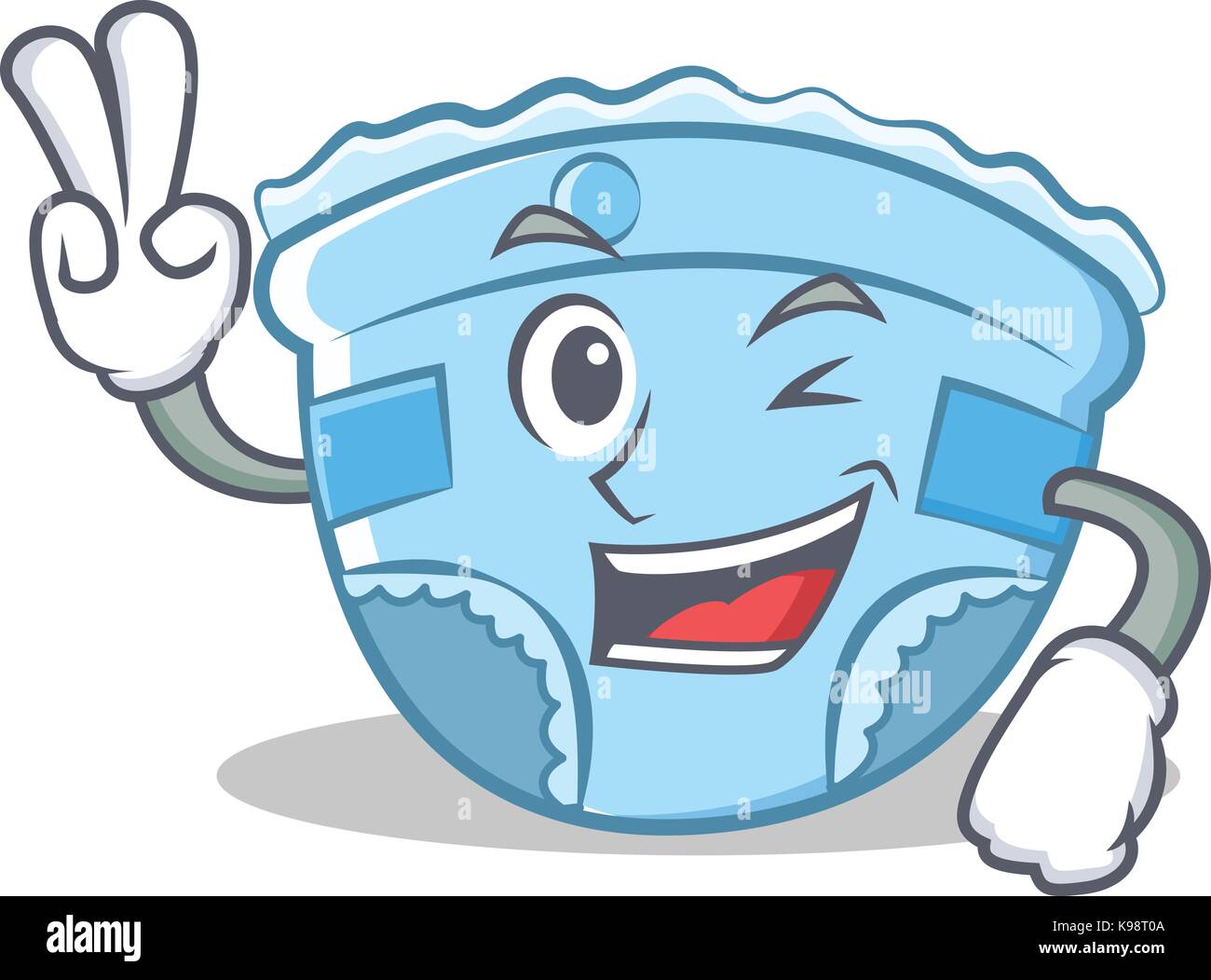 Two finger baby diaper character cartoon Stock Vector Image & Art - Alamy