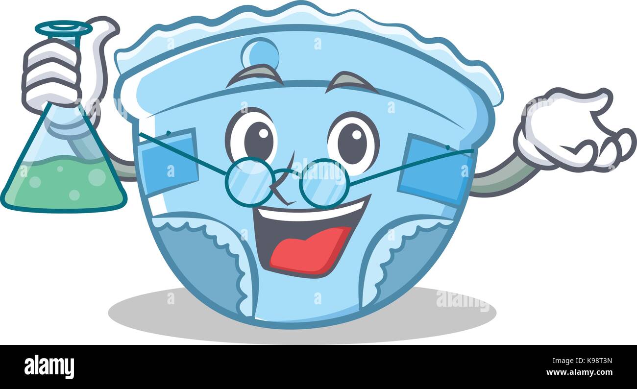 Professor baby diaper character cartoon Stock Vector Image & Art - Alamy