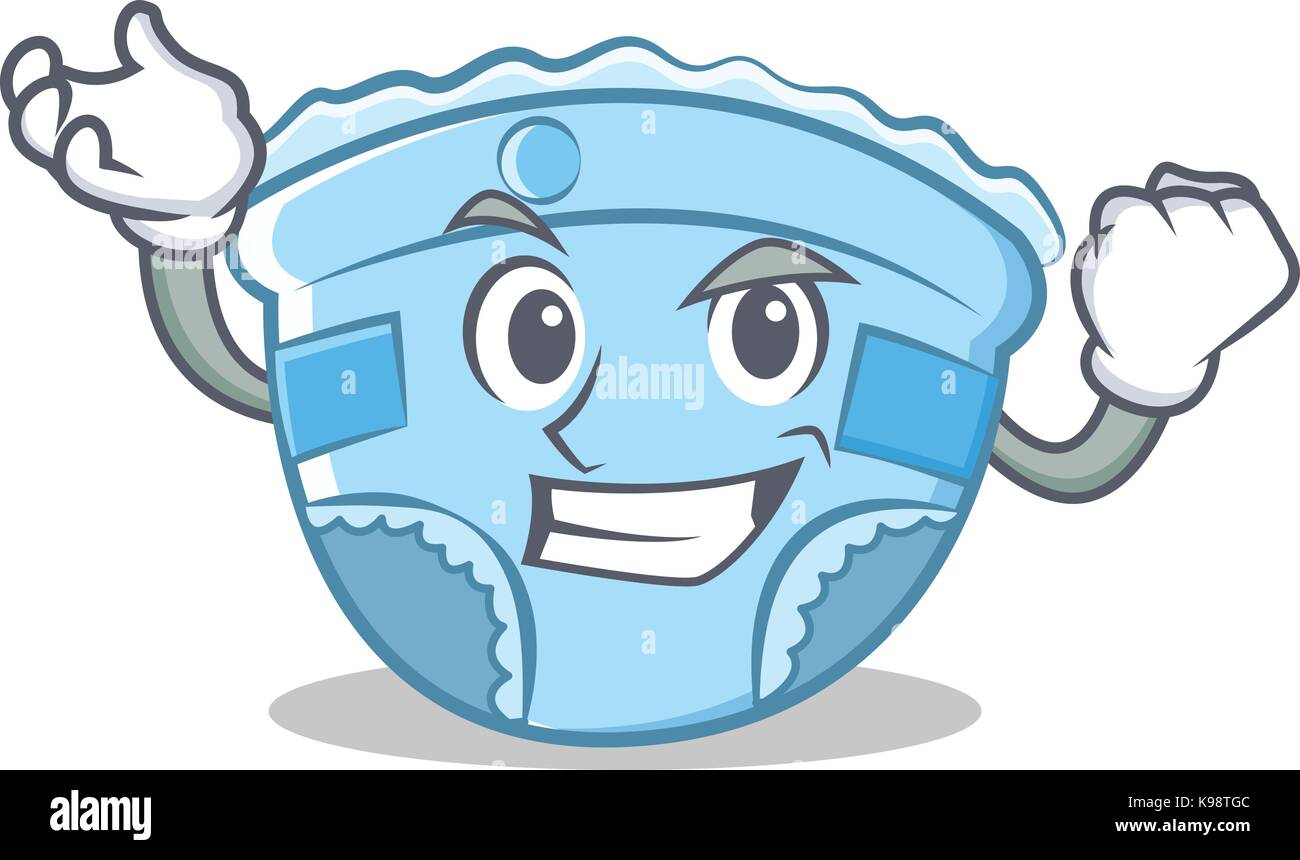 Successful baby diaper character cartoon Stock Vector Image & Art - Alamy
