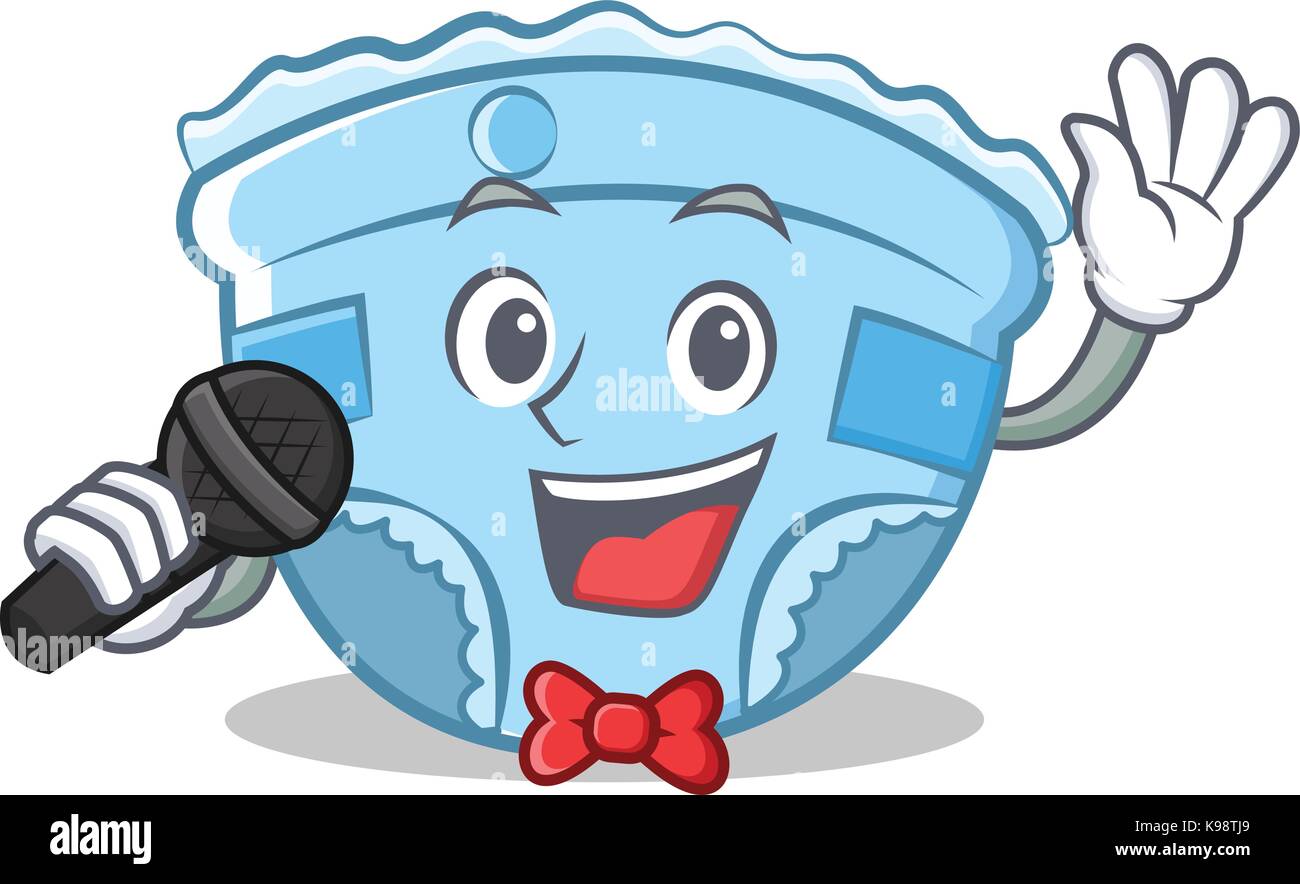 Singing baby diaper character cartoon Stock Vector Image & Art - Alamy