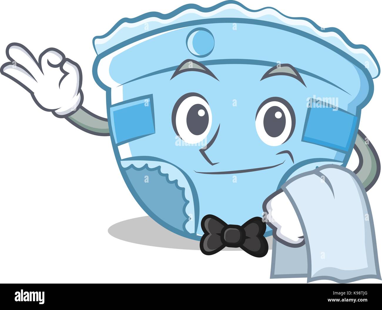 Waiter baby diaper character cartoon Stock Vector Image & Art - Alamy