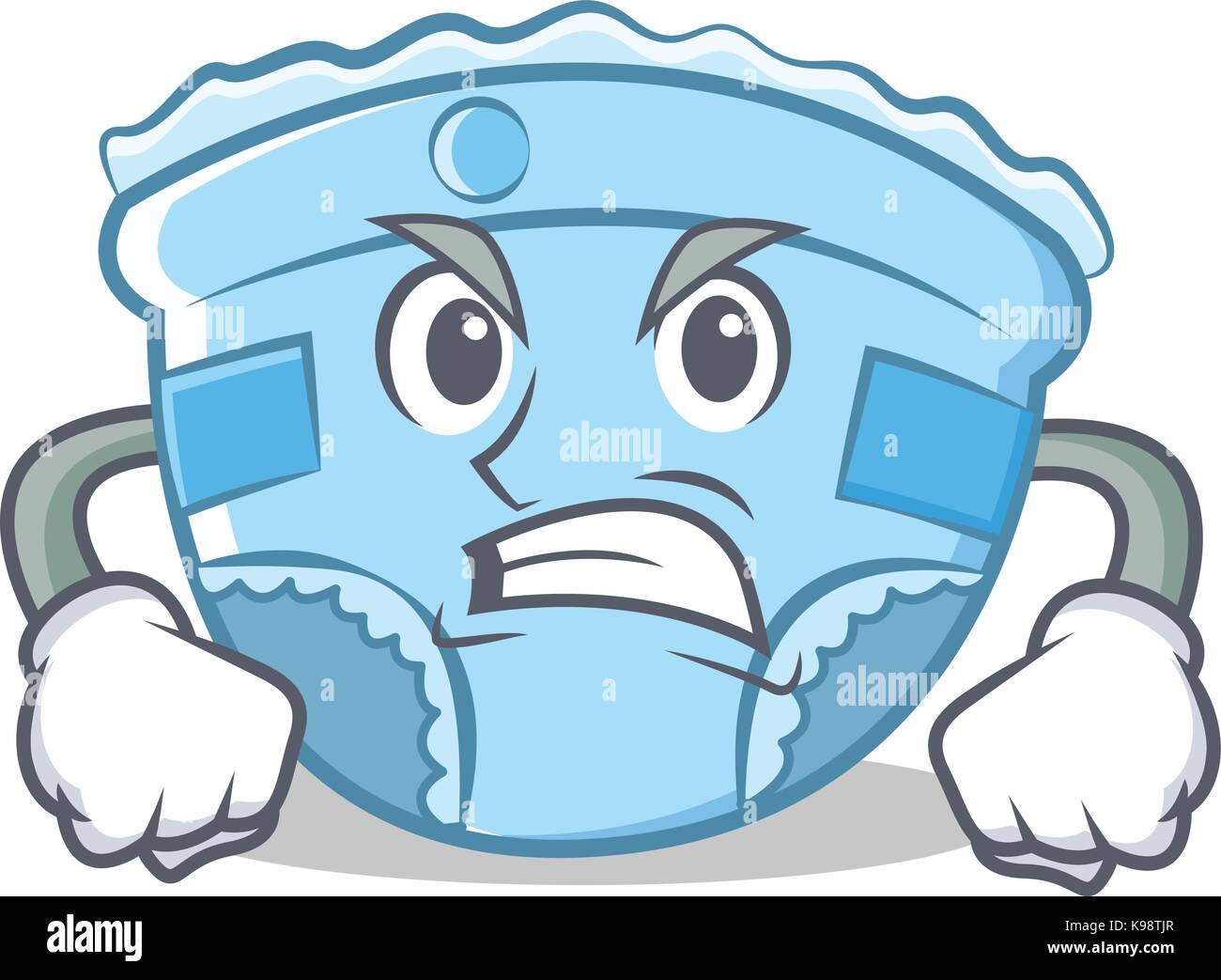 Angry baby diaper character cartoon Stock Vector Image & Art - Alamy