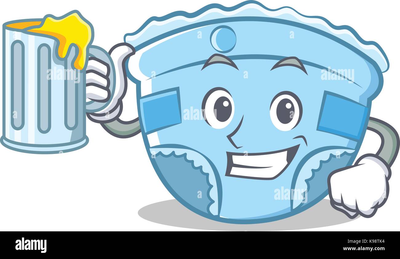 With juice baby diaper character cartoon Stock Vector Image & Art - Alamy