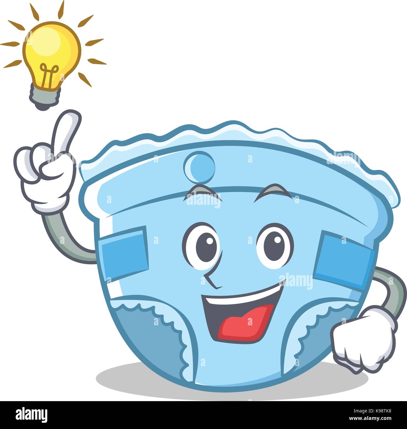 Have an idea baby diaper character cartoon Stock Vector Image & Art - Alamy