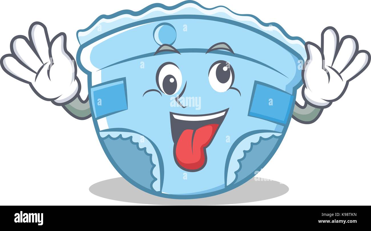 Crazy baby diaper character cartoon Stock Vector Image & Art - Alamy