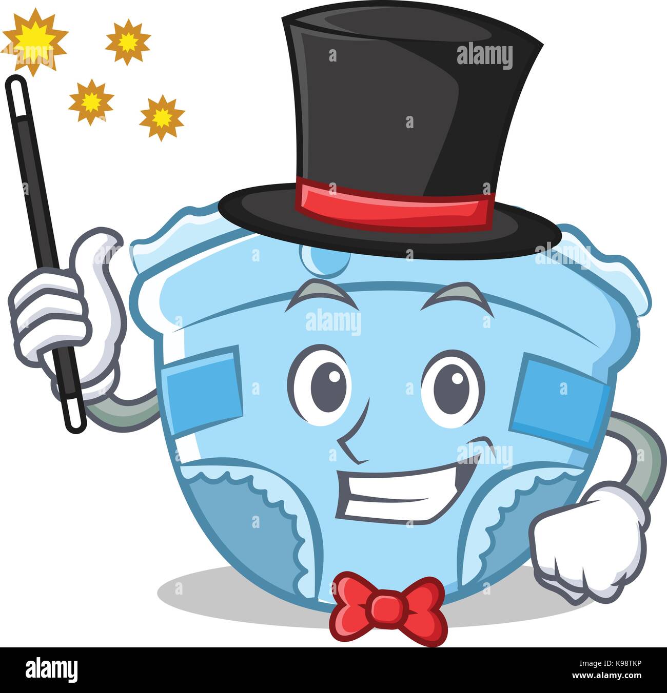 Magician baby diaper character cartoon Stock Vector Image & Art - Alamy