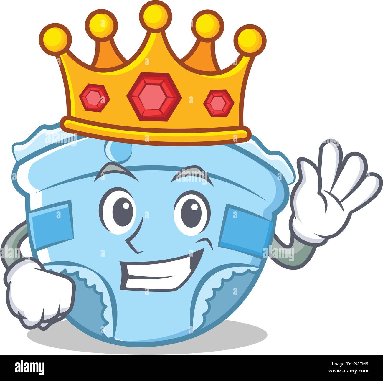 King baby diaper character cartoon Stock Vector Image & Art - Alamy
