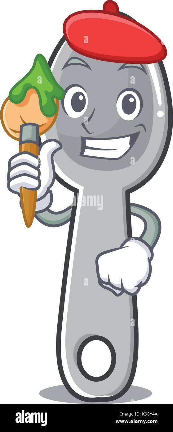 Artist spoon character cartoon style Stock Vector Image & Art - Alamy