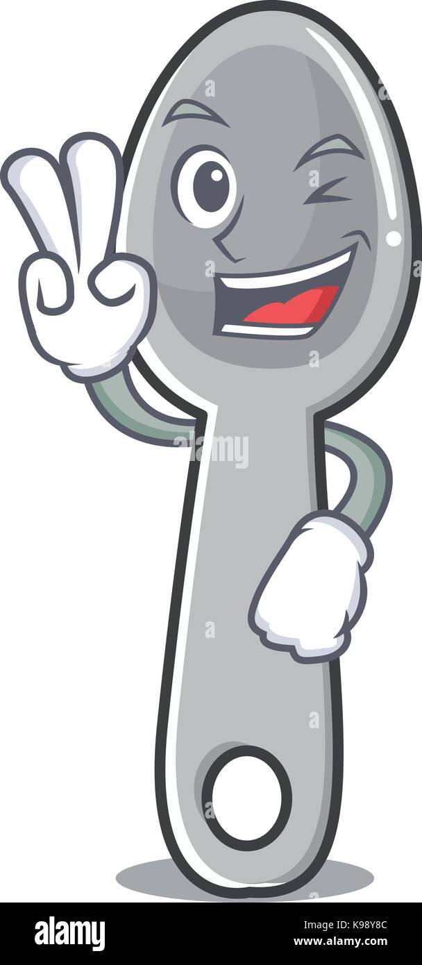 Two finger spoon character cartoon style Stock Vector Image & Art - Alamy