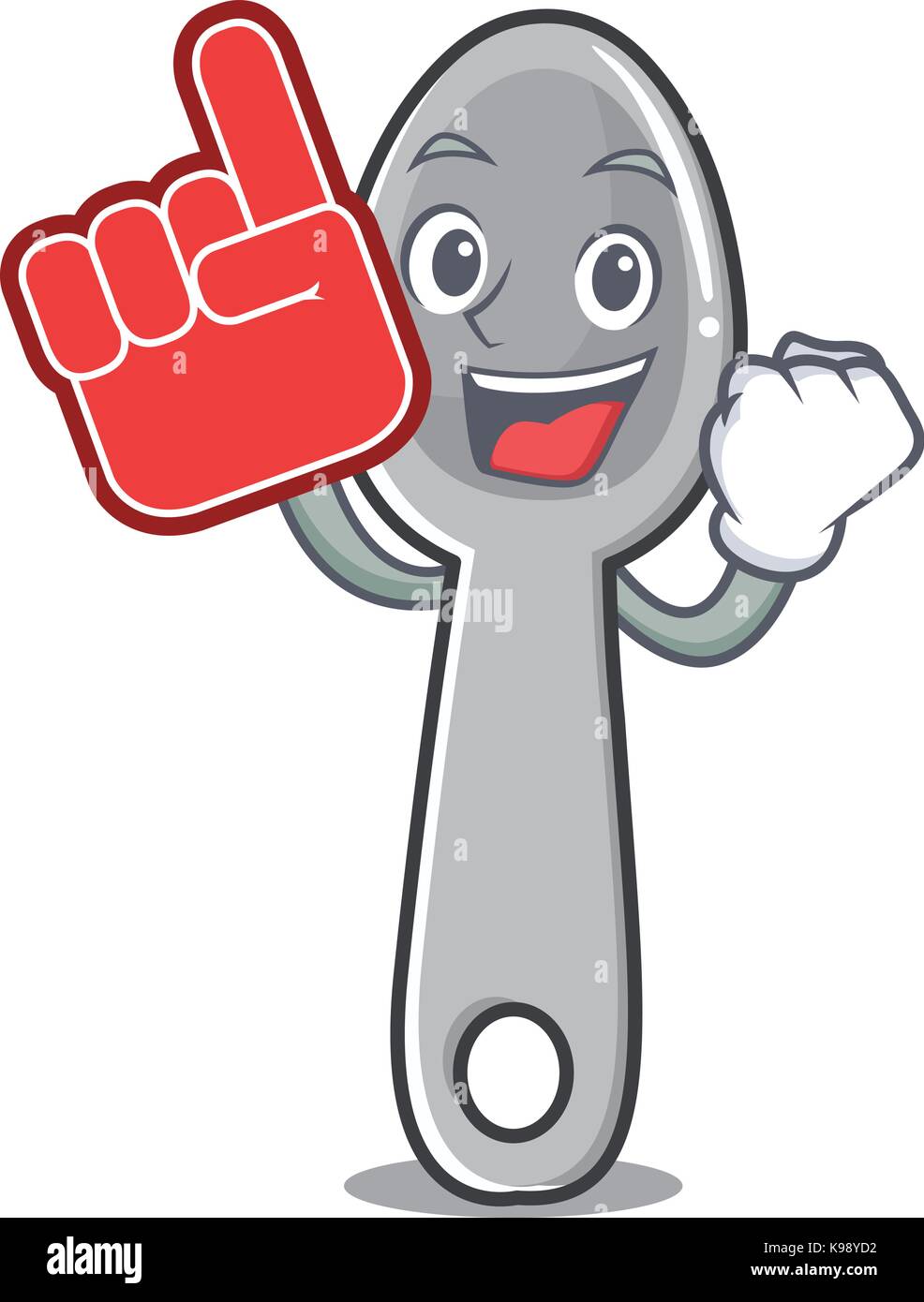 Foam finger spoon character cartoon style Stock Vector Image & Art - Alamy