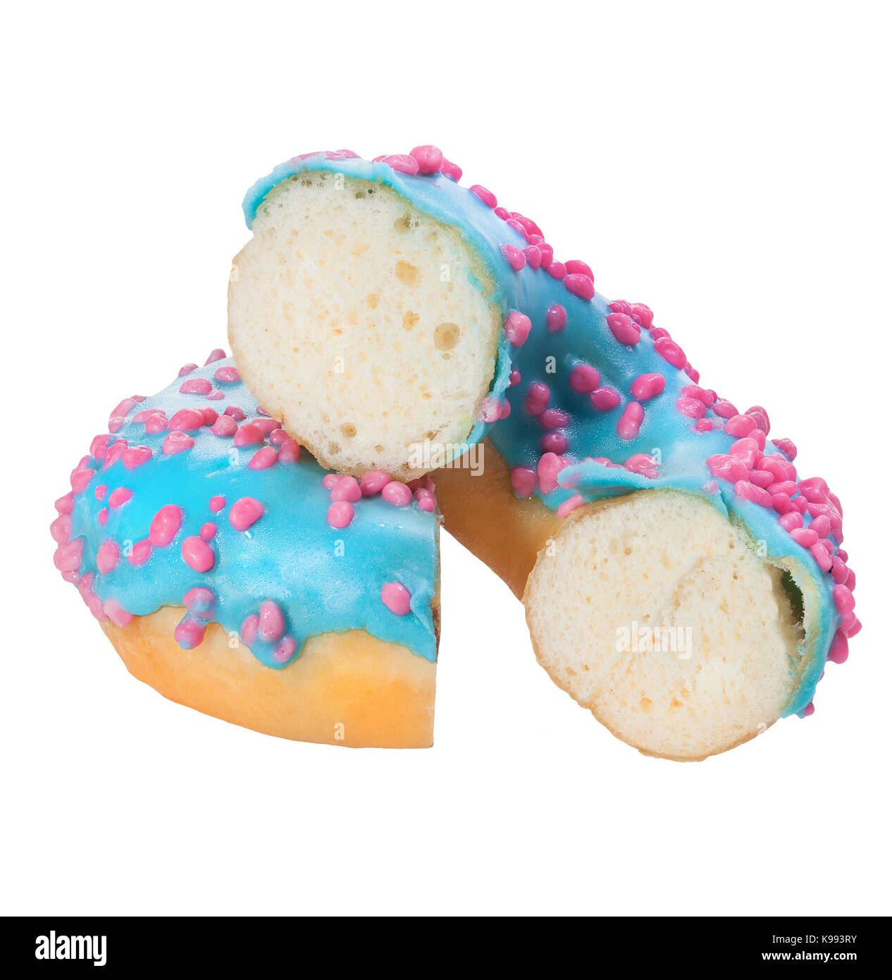Donut with colorful sprinkles isolated on white background Stock Photo ...