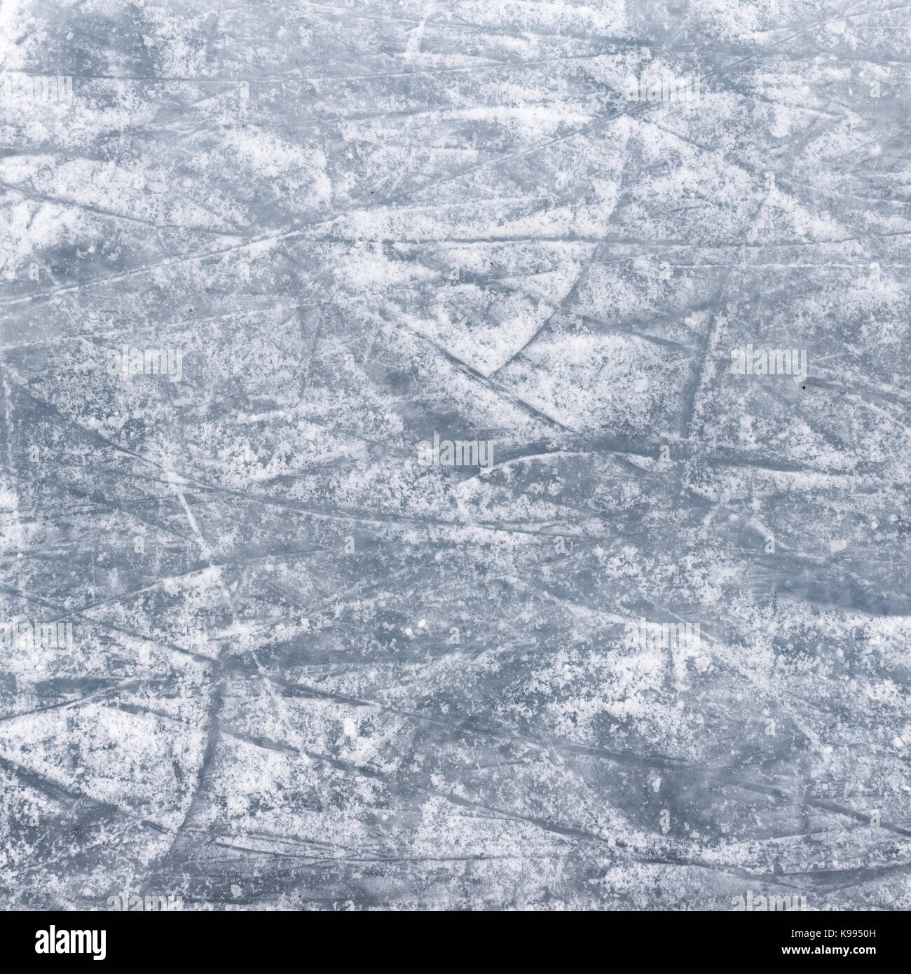 Scratches on the surface of the ice. Skating rink Stock Photo - Alamy