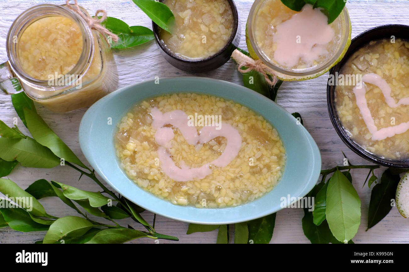 Vietnamese food for dessert, che buoi or grapefruit sweet gruel, a ...