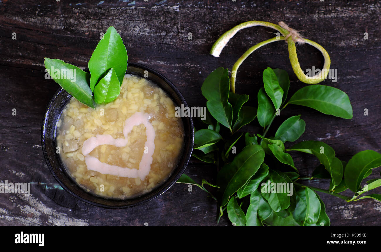 Vietnamese food for dessert, che buoi or grapefruit sweet gruel, a ...