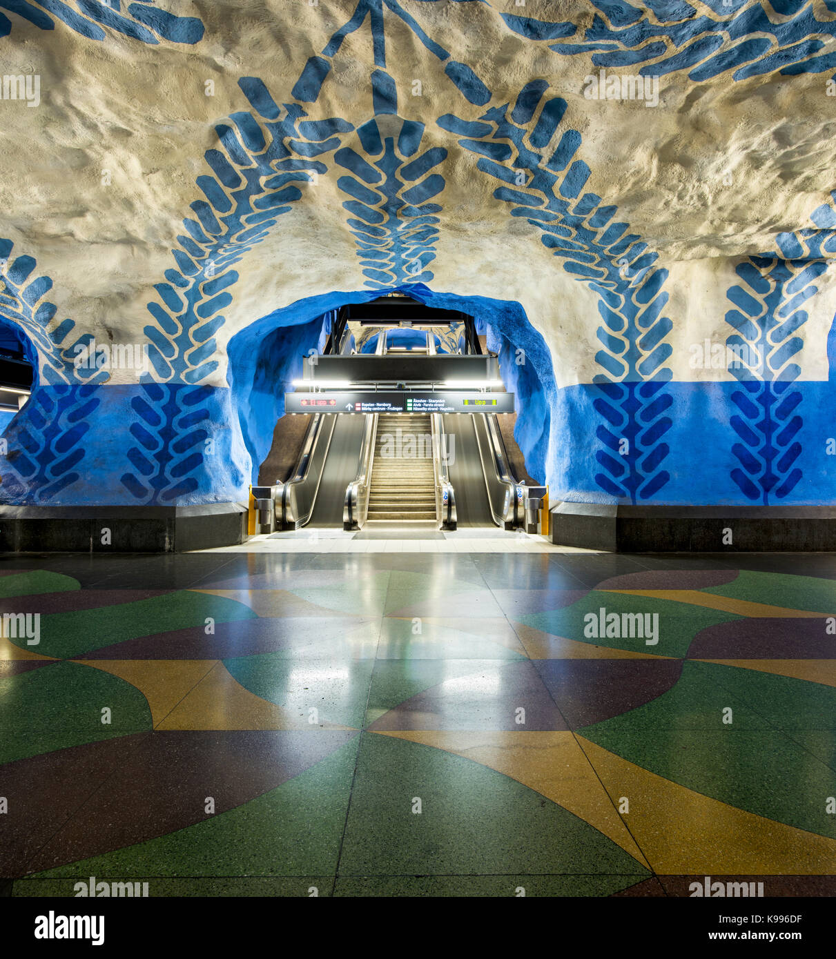 T-Centralen station on the Stockholm Metro, or T-Bana, in Sweden. The ...