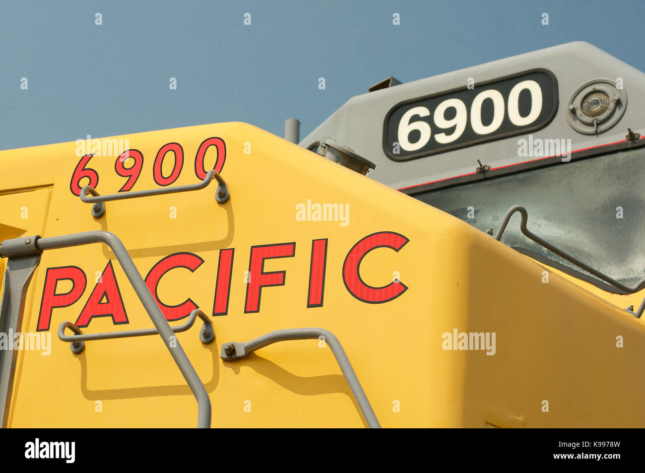 Union Pacific locomotive on display at Omaha, Nebraska, USA Stock Photo ...
