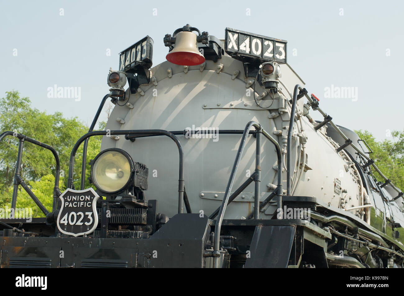 Union Pacific locomotive on display at Omaha, Nebraska, USA Stock Photo ...
