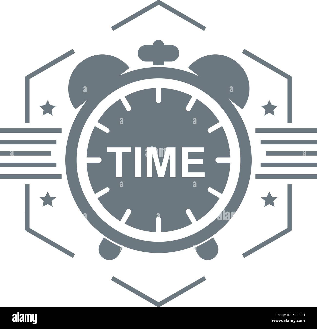Alarm clock logo, simple gray style Stock Vector Image & Art - Alamy