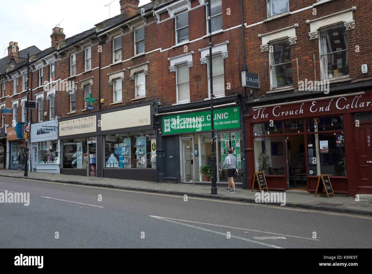 Parade of shops in Crouch End London Stock Photo - Alamy