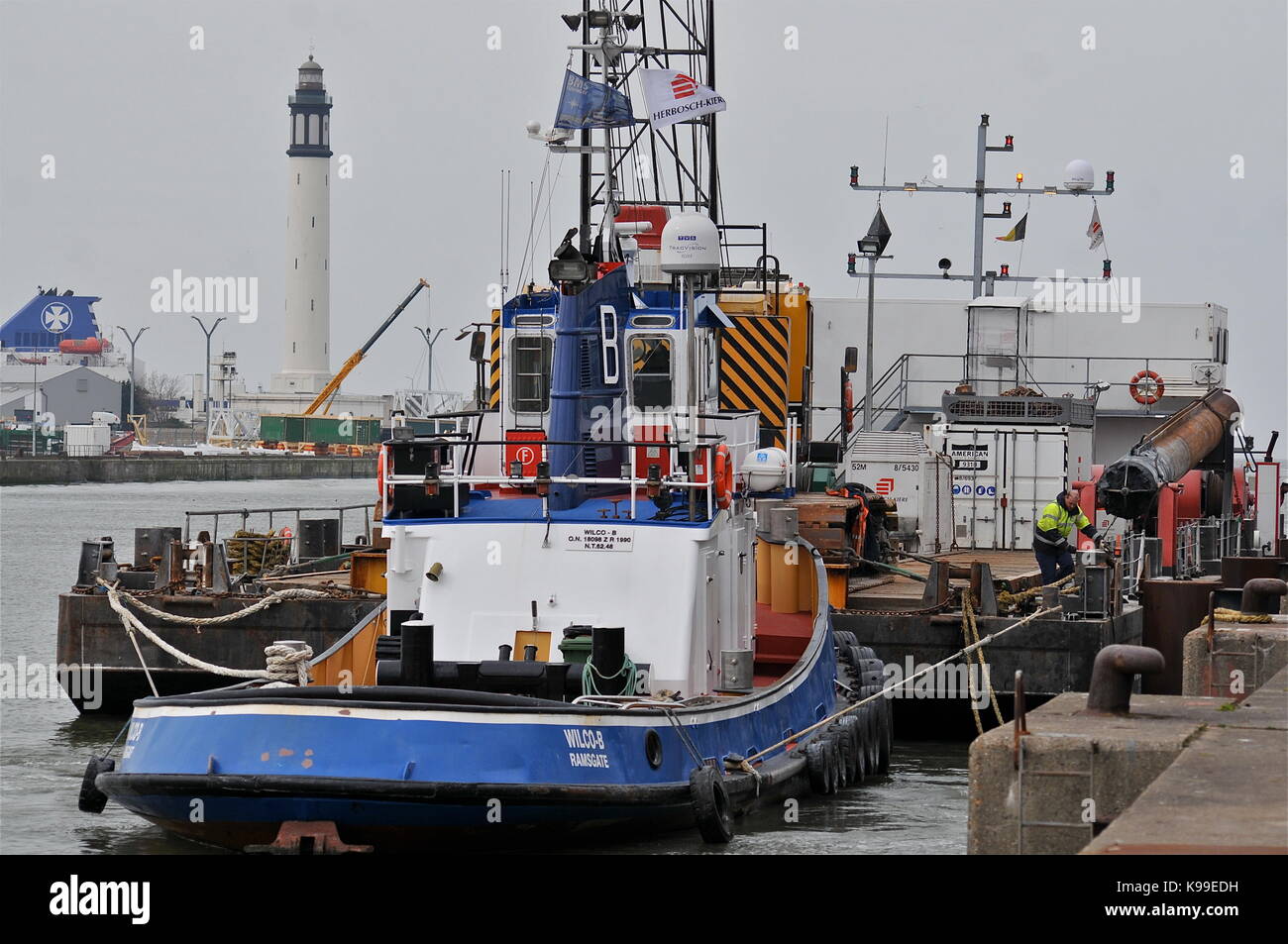 General views of Dunkerque harbour, Nord-Pas de Calais, France Stock ...