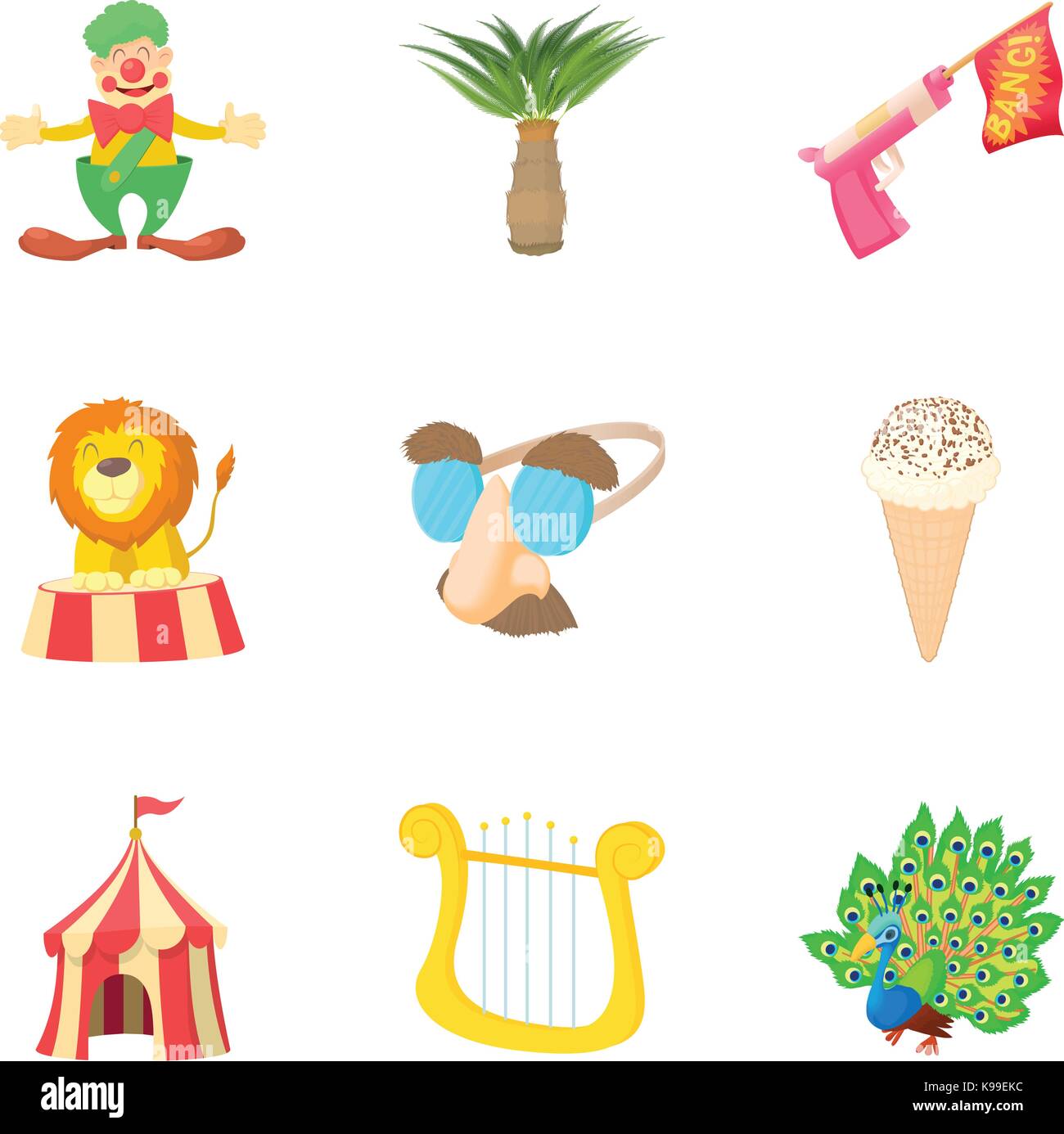 Fancy dress party icons set, cartoon style Stock Vector Image & Art - Alamy