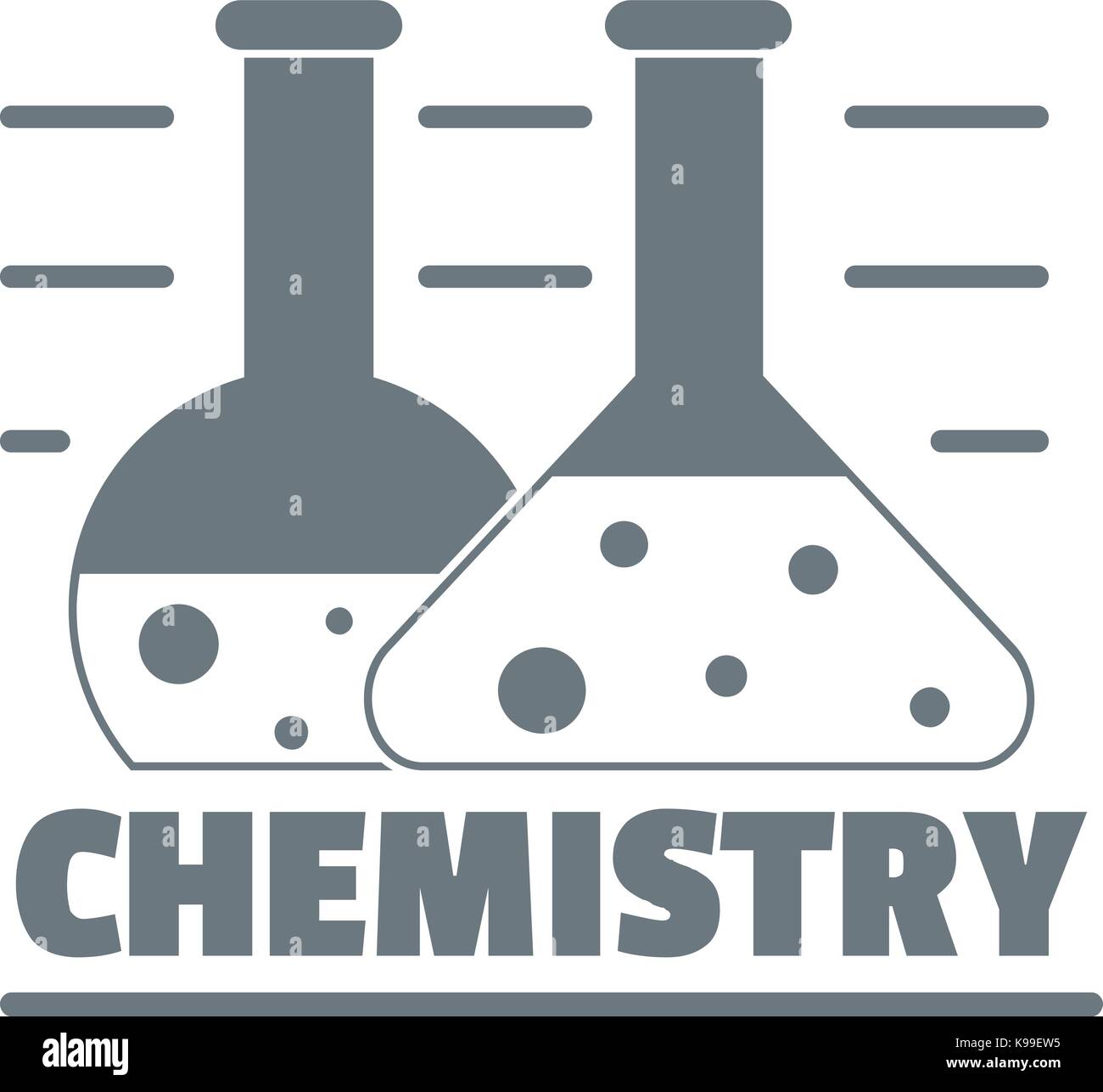 Chemistry logo, simple gray style Stock Vector Image & Art - Alamy
