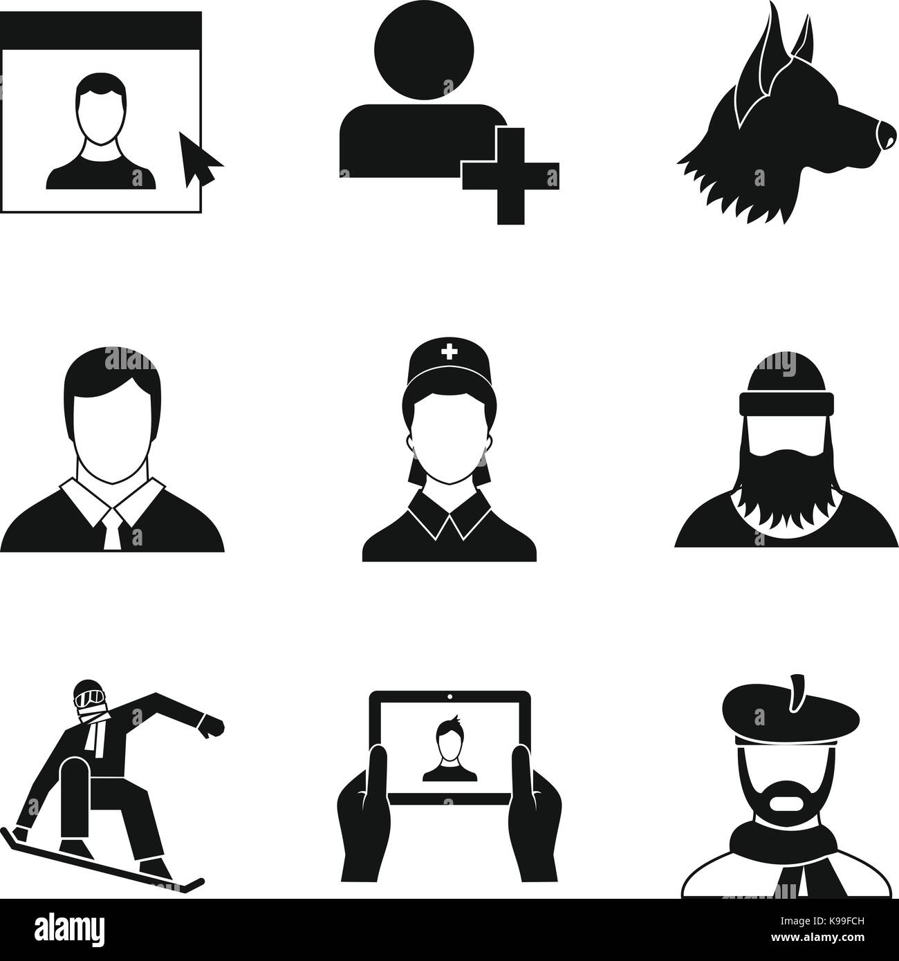 Frame icons set, simple style Stock Vector Image & Art - Alamy