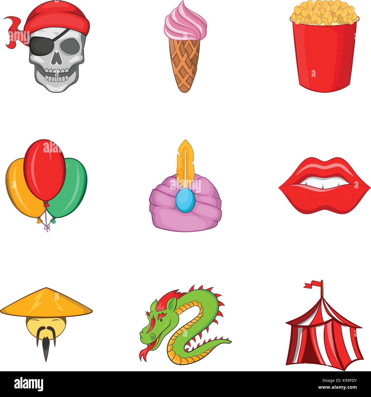Costume show icons set, cartoon style Stock Vector Image & Art - Alamy