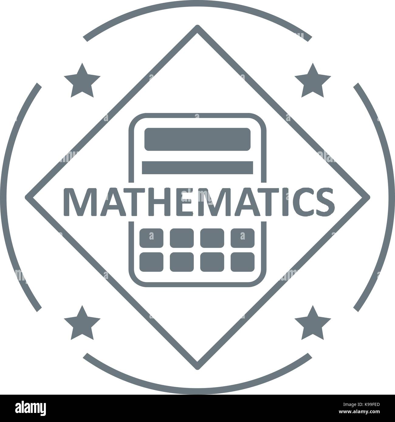 Mathematics logo, simple gray style Stock Vector Image & Art - Alamy