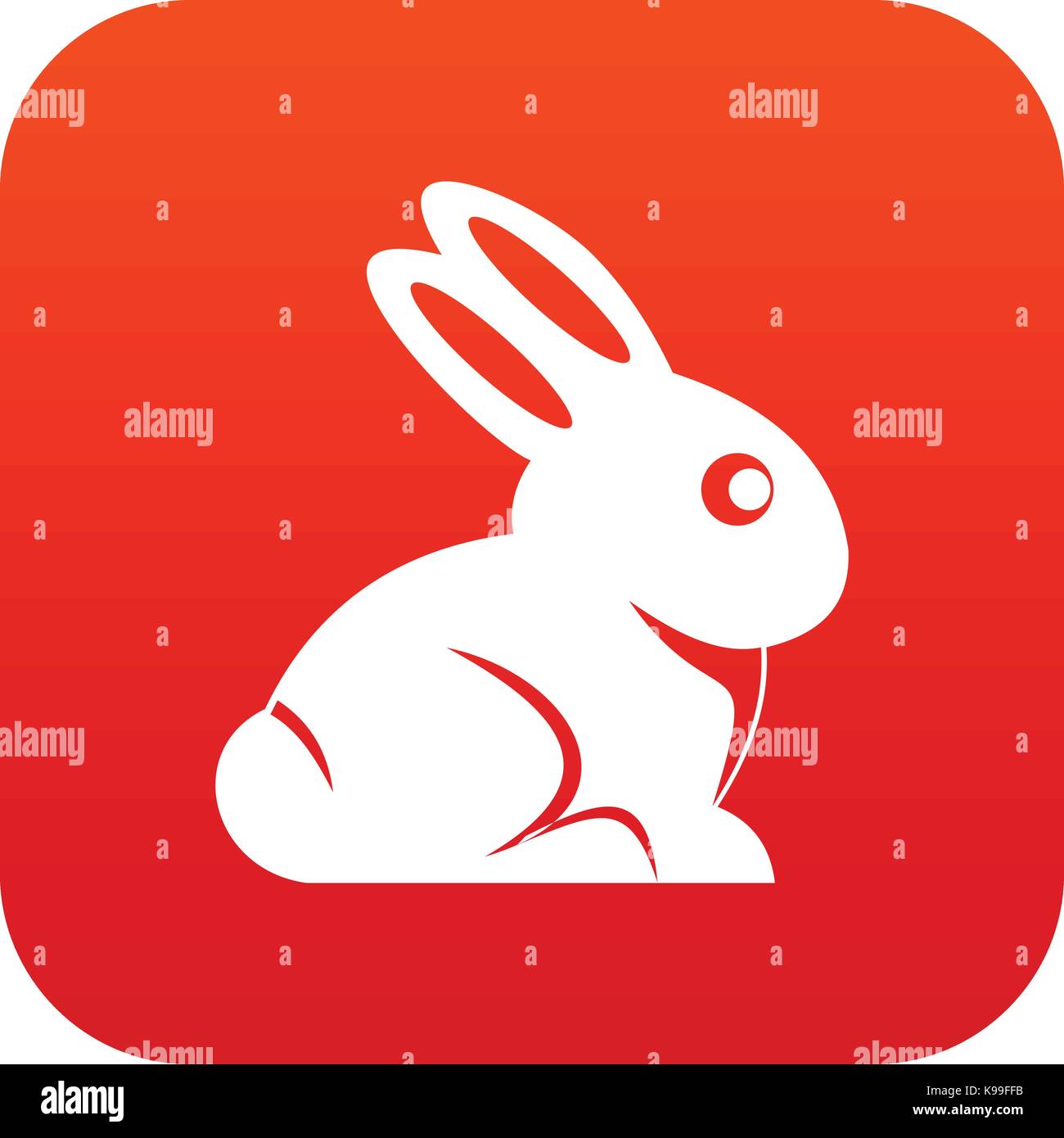 Easter bunny icon digital red Stock Vector Image & Art - Alamy