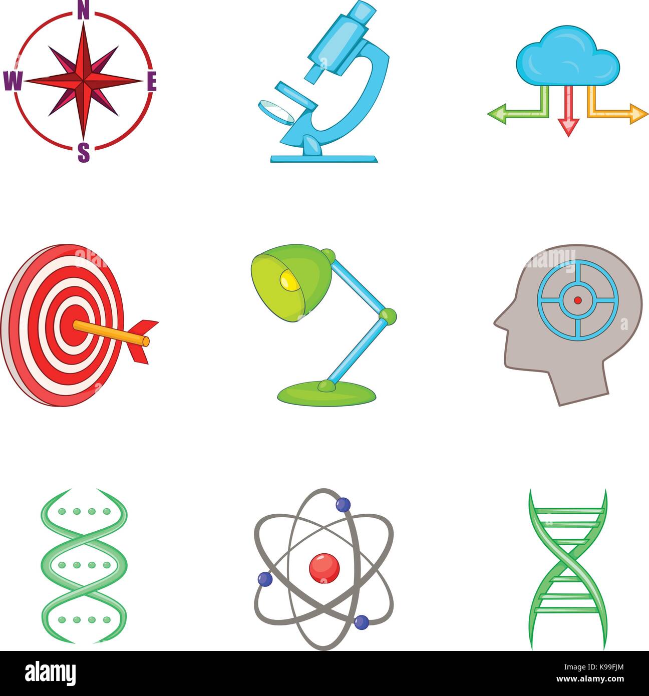Clever icons set, cartoon style Stock Vector Image & Art - Alamy
