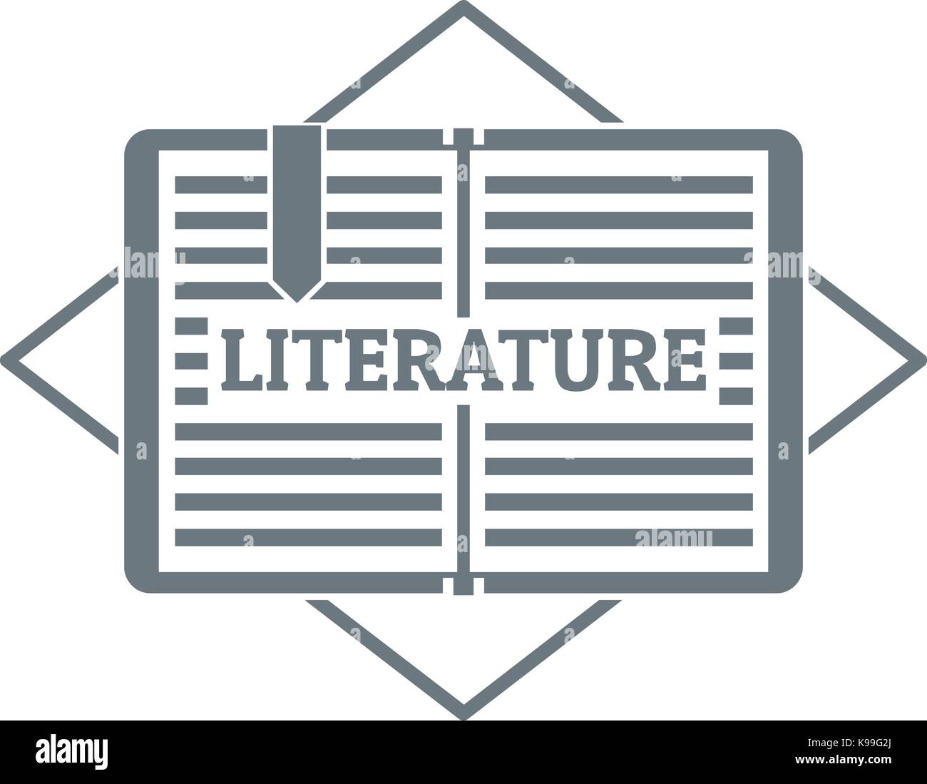 Literature logo, simple gray style Stock Vector Image & Art - Alamy