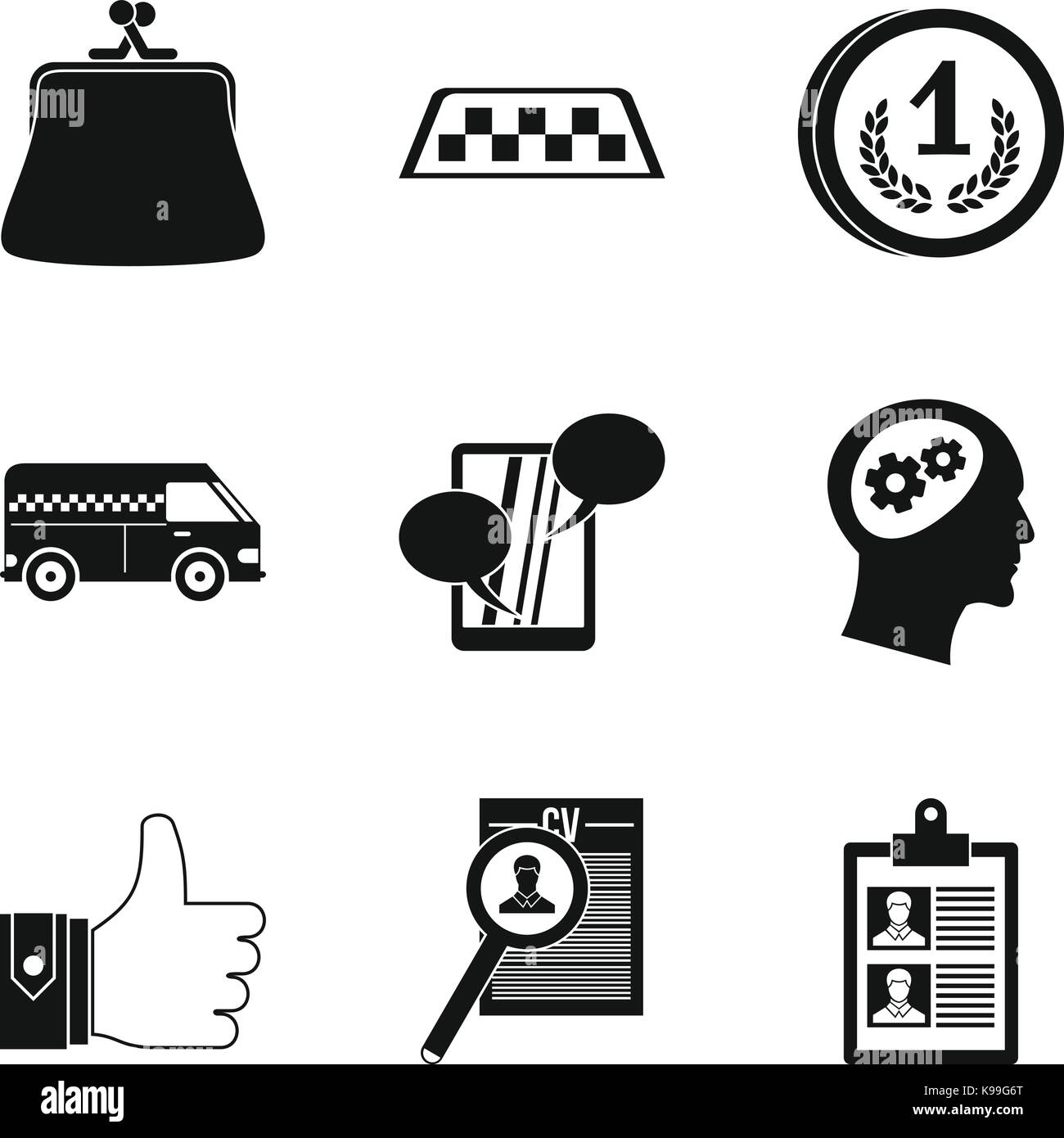 Private business icons set, simple style Stock Vector Image & Art - Alamy