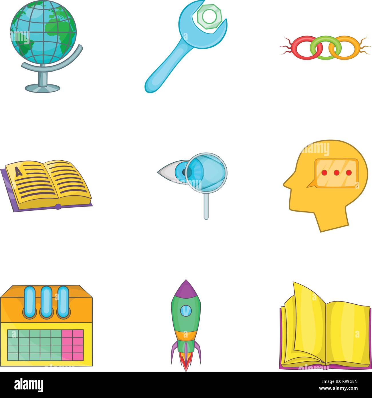 Smart people icons set, cartoon style Stock Vector Image & Art - Alamy
