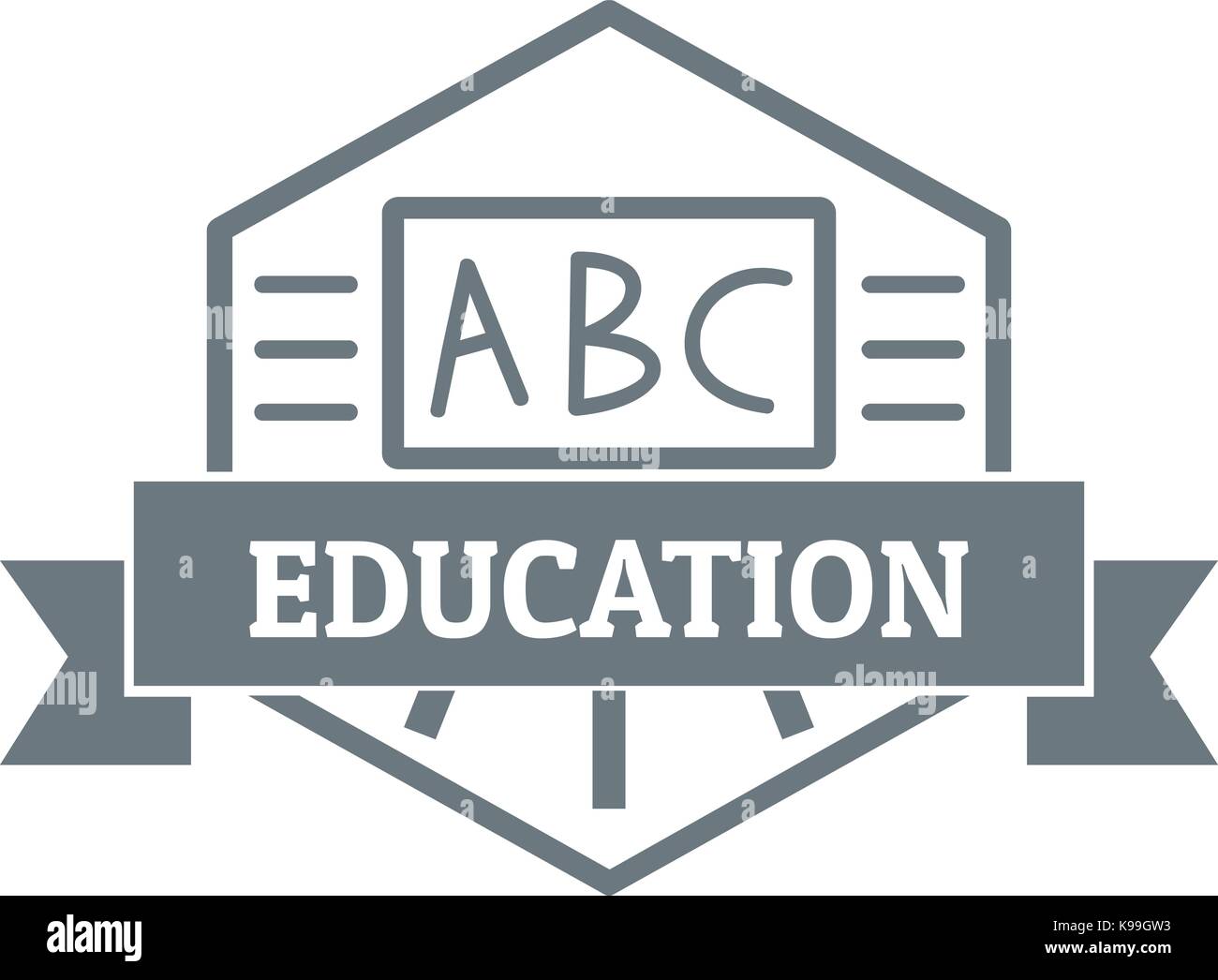 Education logo, simple gray style Stock Vector Image & Art - Alamy