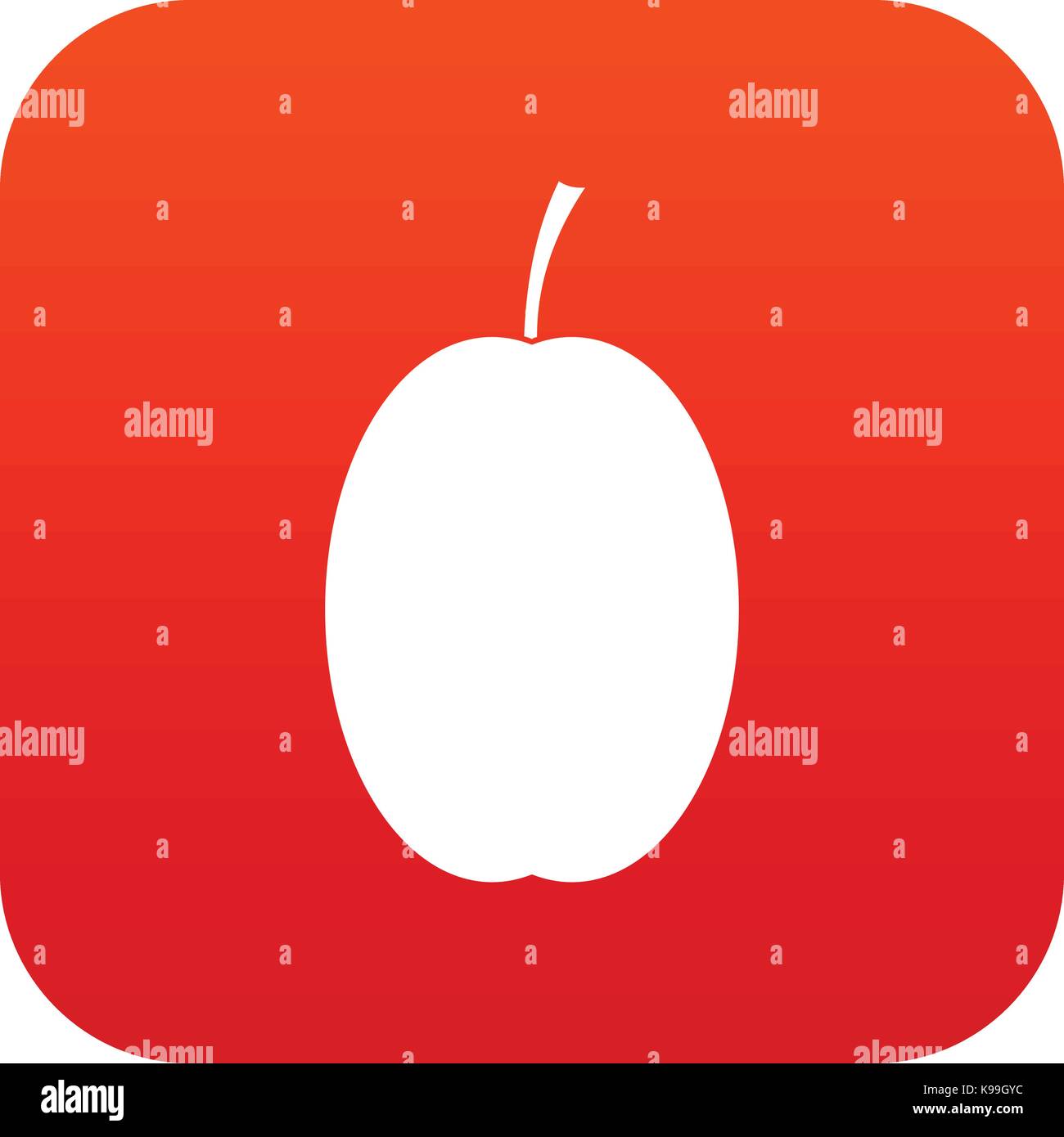 Plum icon digital red Stock Vector Image & Art - Alamy